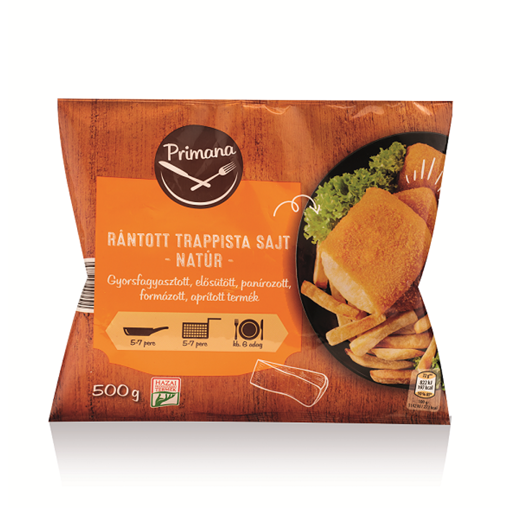 ROKSH Sajtok, zöldségek PRIMANA Rántott trappista sajt, natúr, 500 g